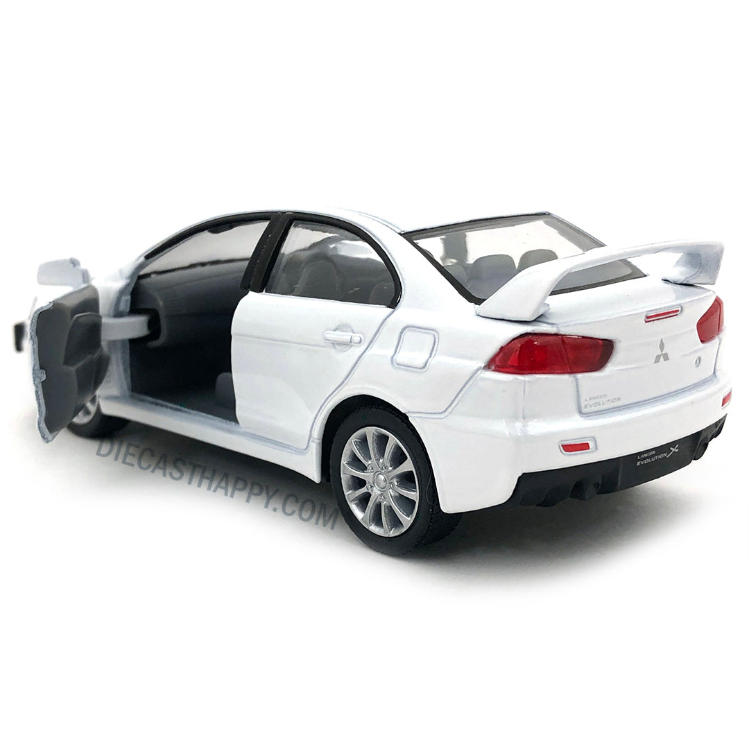 2008 Mitsubishi Lancer Evolution X 1:36 Scale Diecast Model White by K ...