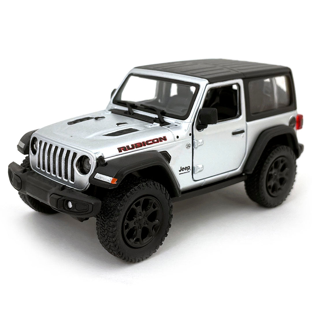 2018 Jeep Wrangler Rubicon 4x4 1:34 Scale Diecast Model Hard Top Silve ...