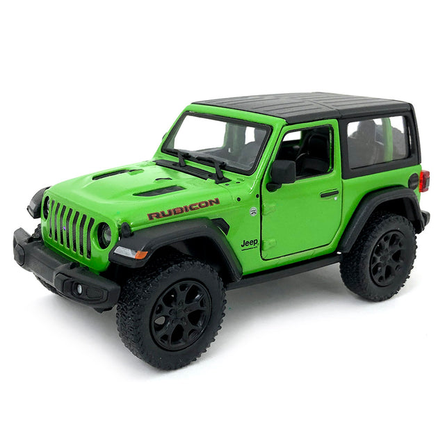 2018 Jeep Wrangler Rubicon 4x4 1:34 Scale Diecast Model Hard Top Green ...