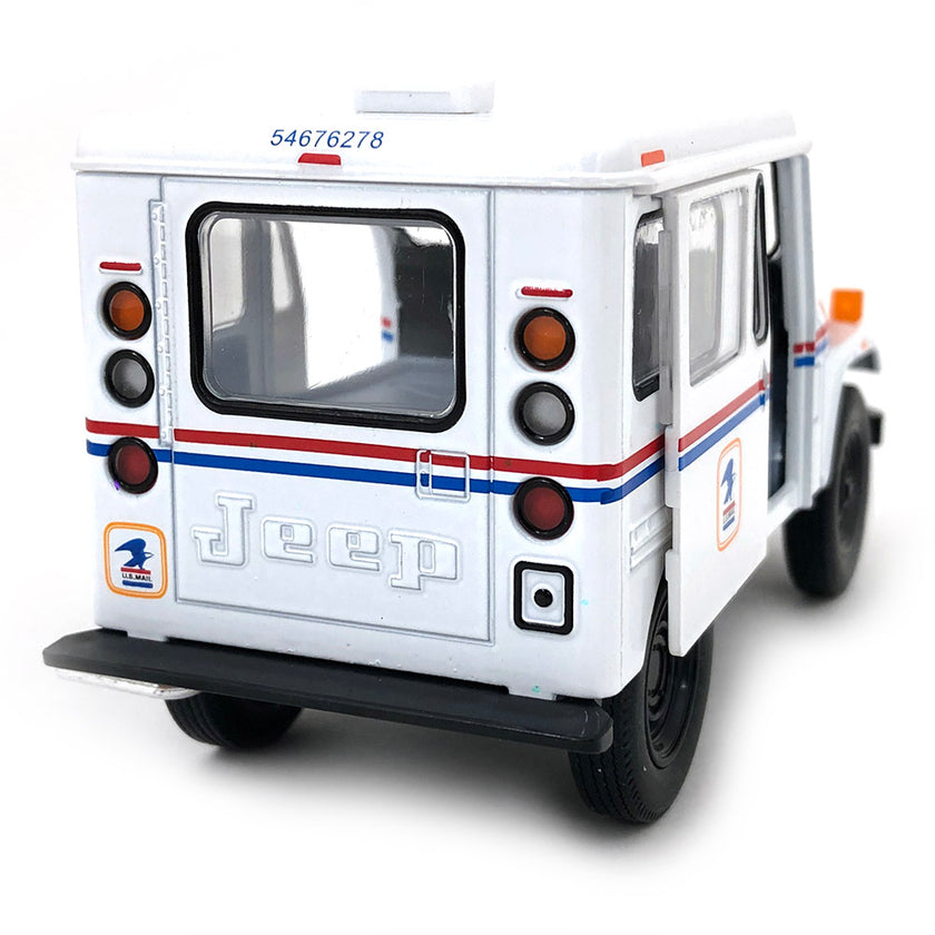 USPS Mail Delivery Jeep DJ-5B 1:26 Scale Diecast Model White by Kinsma ...